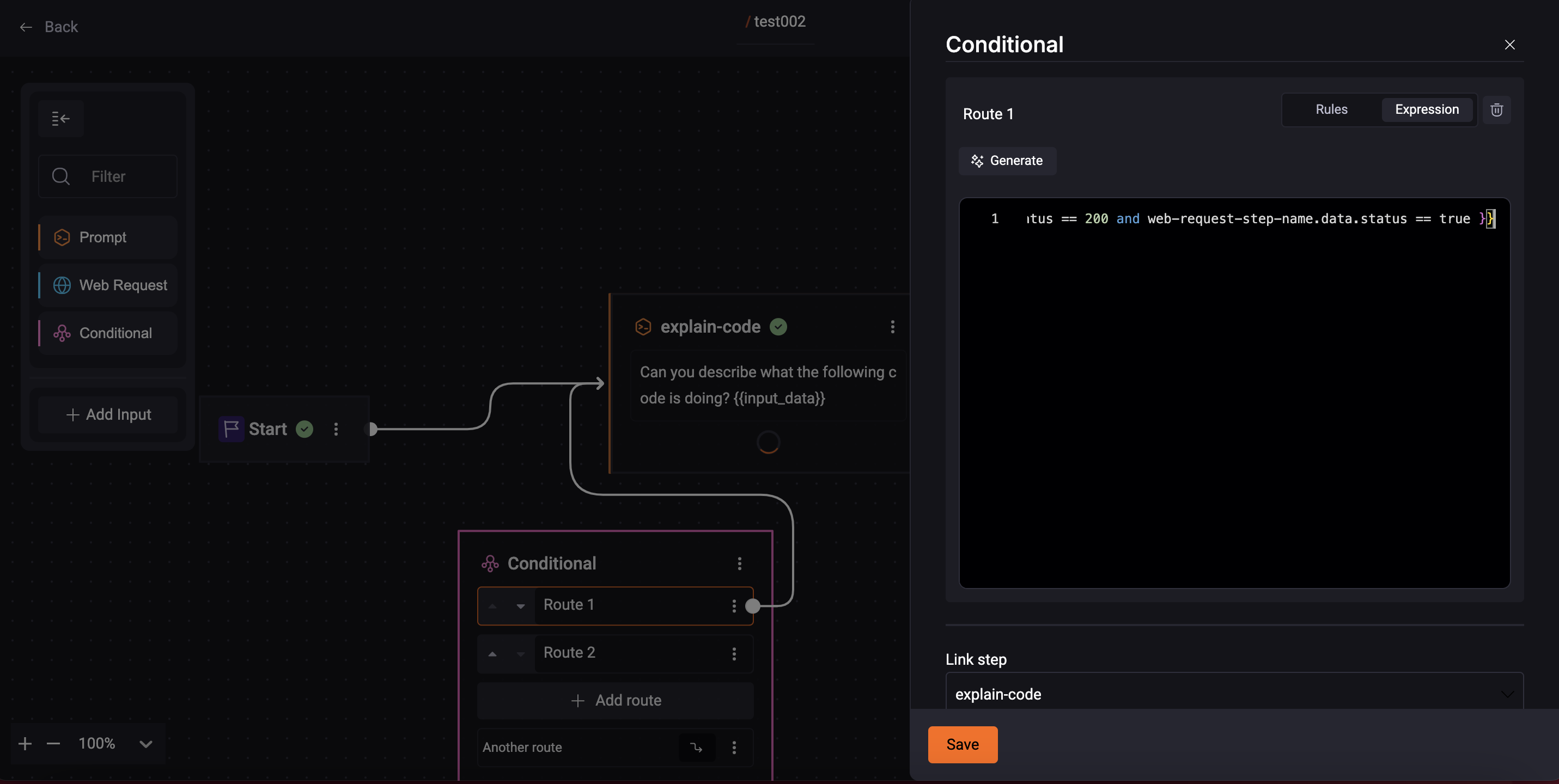 Create Quick Commands with Conditionals | Docs AI